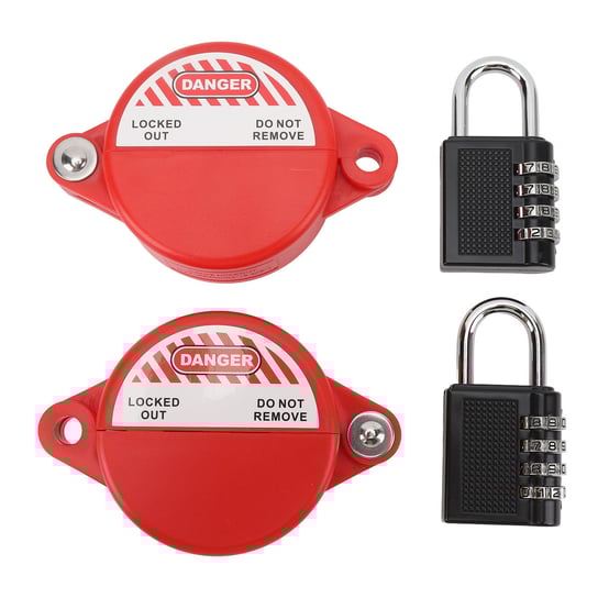 Gate Valve Lockout Safety Padlock with Coded Lock for 1 to 2‑1/2in ...