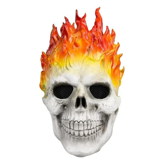 Ghost Rider Halloween Dekoracja Czerwony Płomień Czaszka Maska Horror ...