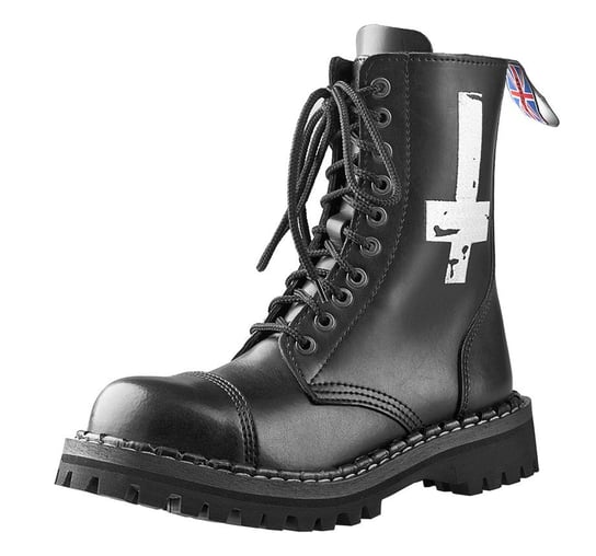 glany STEADY'S - 10 dziurek, czarne / KRZYŻ BIAŁY (STE/10/HAFT)-40 ...