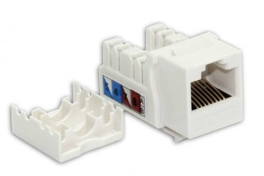 Gniazdo teleinformatyczne RJ45 UTP kat.6, keystone białe,(szer. x wys ...