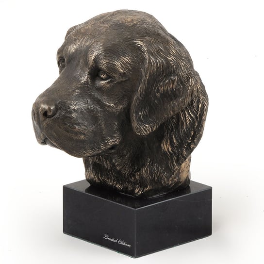 Golden Retriever - statuetka psa, popiersie na kamiennej podstawie ...