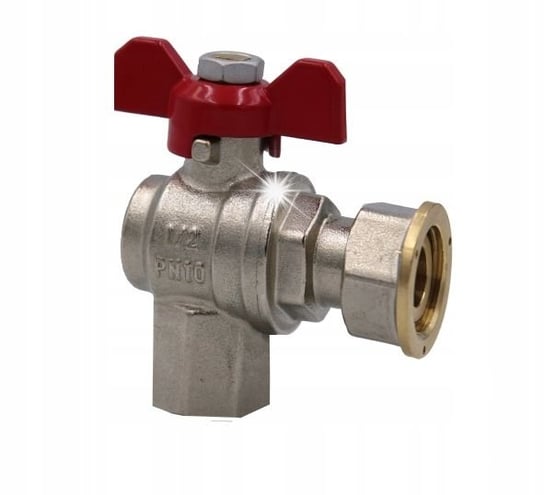 GOSHE zawór kulowy 1" z półśrubunkiem GW z nakrętką kurek kątowy z369 - inna (Inny) | Sklep ...