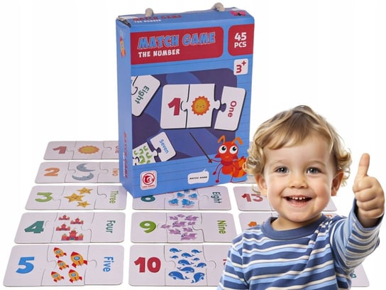 GRA EDUKACYJNA matematyczna LICZBY nauka angielskiego 45 PUZZLI na prezent - RAMIZ | Sklep EMPIK.COM