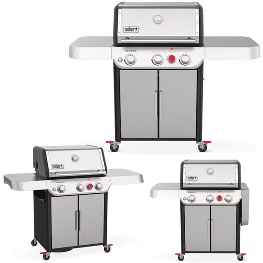 GRILL GAZOWY Weber Grill ogrodowy DUŻY RUSZT 3 Palniki STAL GENESIS S ...