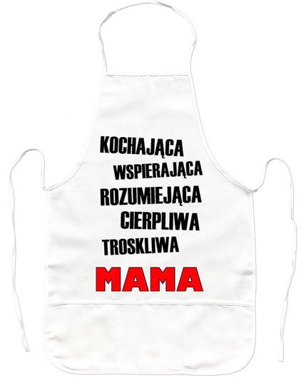Gruby fartuch kuchenny 321PREZENT dla Mamy, biały - 321Prezent | Sklep EMPIK.COM