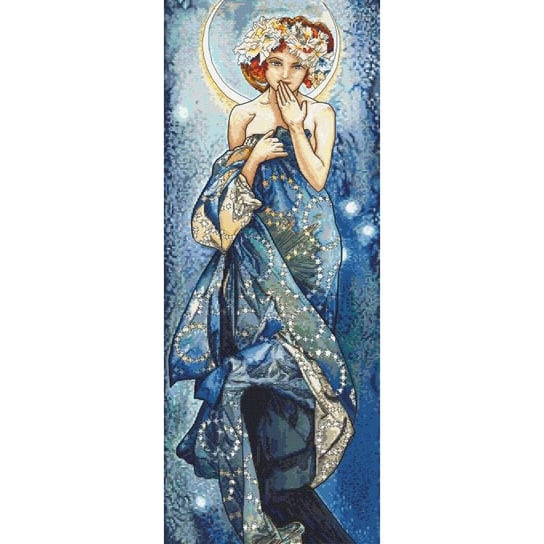 Haft Krzyżykowy - Zestaw Do Haftu - "Moon" Wg. A. Muchy - CORICAMO ...