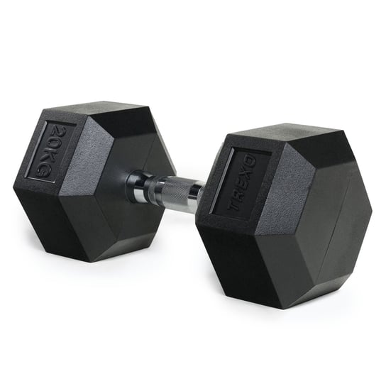 Hantel ogumowany TREXO Hex HXD200 20 kg - TREXO | Sport Sklep EMPIK.COM