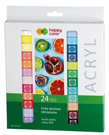 Happy Color Farby Akrylowe Farba Zestaw 24 Kol - Happy Color | Sklep ...