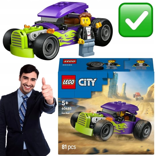 HOT ROD LEGO CITY 60485 KLOCKI NOWY ZESTAW KLOCKÓW PREZENT NA DZIEŃ ...