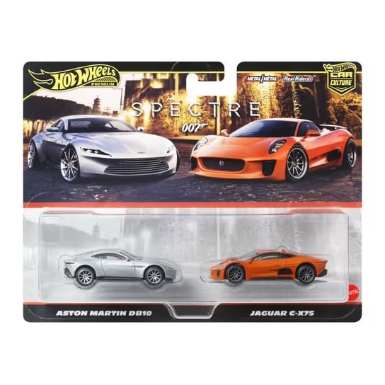 HOT WHEELS PREMIUM ASTON MARTIN DB10 + JAGUAR C-X75 JAMES BOND 007 ...