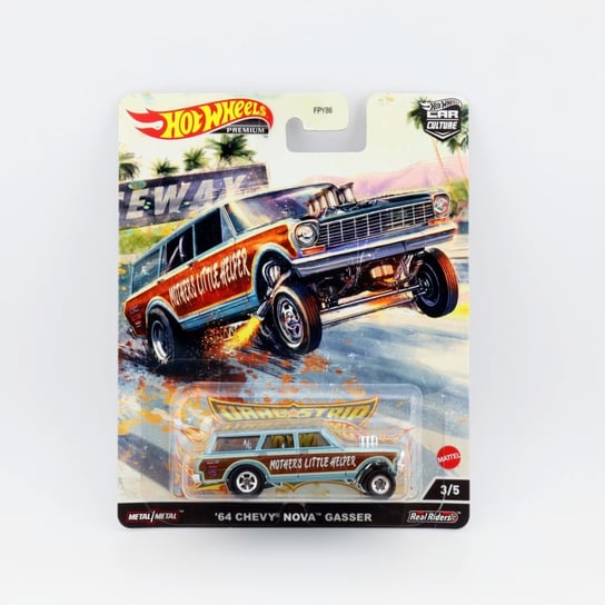 HOT WHEELS Premium Car Culture '64 Chevy Nova Gasser Drag Strip - Hot ...