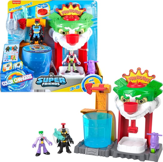 Imaginext DC Super Friends Color Changers Dom Śmiechu Jokera Zestaw z 2 ...