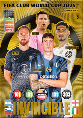 INVINCIBLE - Panini FIFA Club World Cup 2025 MESSI BELLINGHAM OBLAK ...