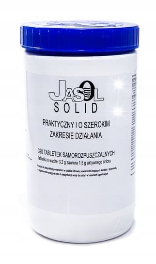 JASOL SOLID 1kg 320 Tab. Preparat Środek Tabletki do Dezynfekcji Chlor ...