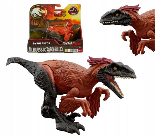 JURASSIC WORLD TEORIA CHAOSU PYRORAPTOR FIGURKA RUCHOMA DINOZAUR ATAK HTP67 - Mattel | Sklep ...