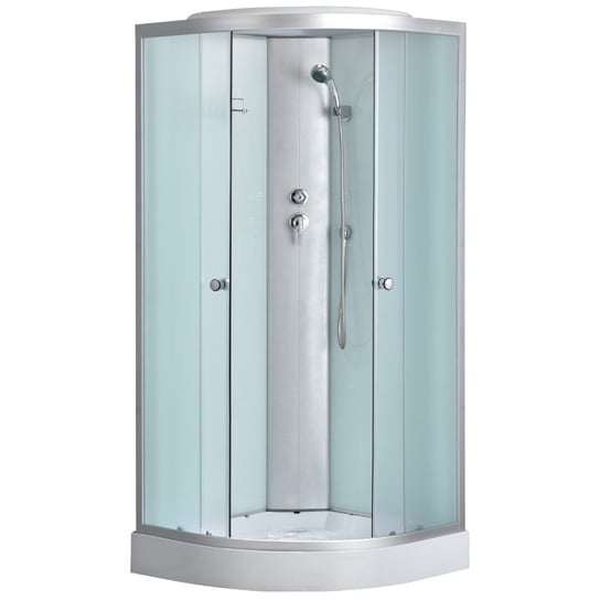 KABINA PRYSZNICOWA PÓŁOKRĄGŁA Z BRODZIKIEM WSH303A MAT CHROM 80x80 CM Hydrosan - Hydrosan ...