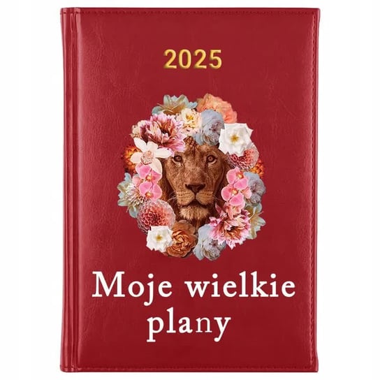 Kalendarz Czerwony A5 2025 MOJE WIELKIE PLANY Planer Terminarz Dziennik ...