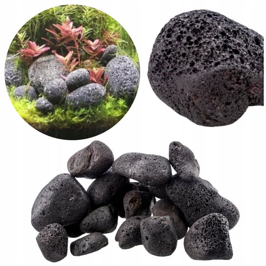 Kamień do Akwarium Lawa Otoczak Black 1kg - Inna marka | Sklep EMPIK.COM