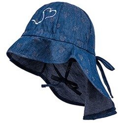 Kapelusz czapka z osłonką szyi Maximo Kids UPF50+ denim 53 - Inna marka | Moda Sklep EMPIK.COM