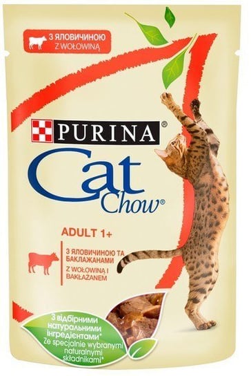 Karma mokra dla kota PURINA Cat Chow, wołowina i bakłażan, 85 g - Purina Cat Chow | Sklep EMPIK.COM
