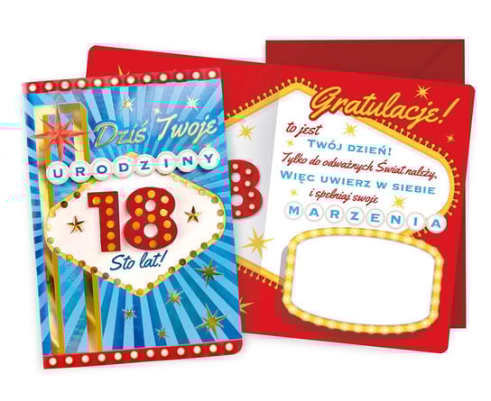 Karnet Dk-906 Urodziny 18 (Osiemnastka, Cyfry) - Kukartka | Sklep EMPIK.COM
