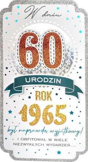 Kartka dla urodzonych w 1965 roku na 60 urodziny PM395 - Kukartka ...