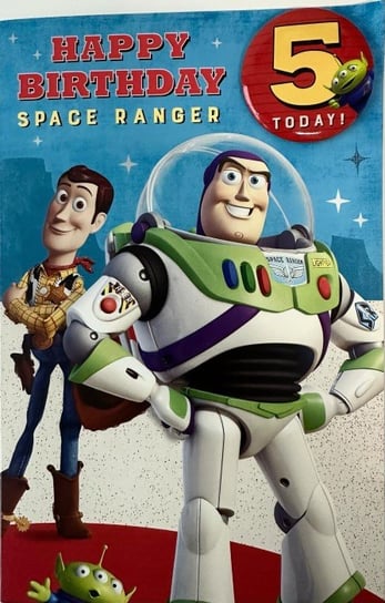 Kartka urodzinowa Happy Birthday Space Ranger 5 Today! Toy Story ...