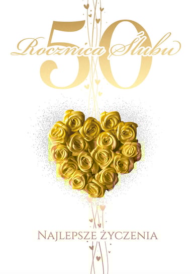 Kartka z okazji 50 Rocznicy Ślubu, Złote Gody DK1236 - Passion Cards | Sklep EMPIK.COM