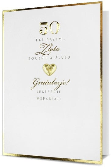 Kartka z okazji 50 rocznicy ślubu Złotych Godów HM795R - Pan Dragon | Sklep EMPIK.COM