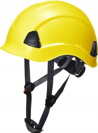 Kask Hełm Roboczy Loki Wysokościowy 4-Pkt - Żółty En-397 Regulacja ...
