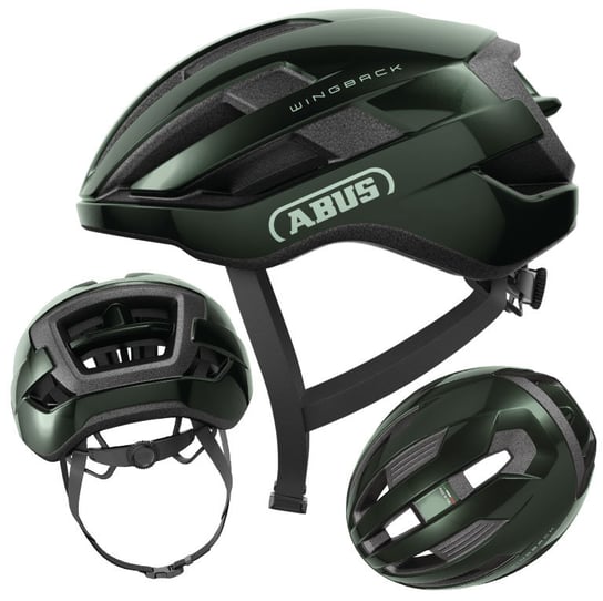 Kask rowerowy szosowy ABUS WINGBACK moss green L (57-61cm) - ABUS ...