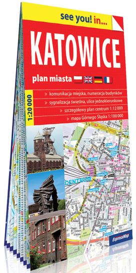 Katowice. Plan miasta 1:20 000 - Opracowanie zbiorowe | Książka w Empik