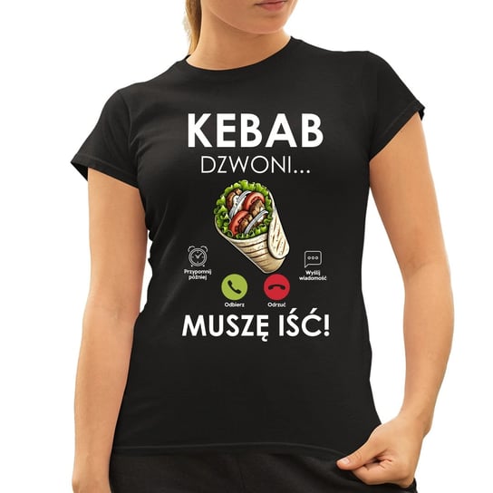Kebab dzwoni - muszę iść! - damska koszulka na prezent - Koszulkowy ...