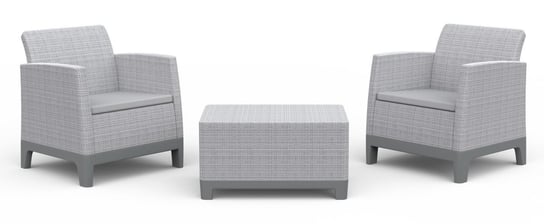 Keter Scandi Forma Balcony zestaw mebli balkonowych Ash Grey Storm Grey ...