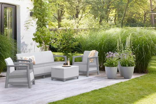 Keter Scandi Linea zestaw mebli ogrodowych 3-set Ash Grey Storm Grey ...