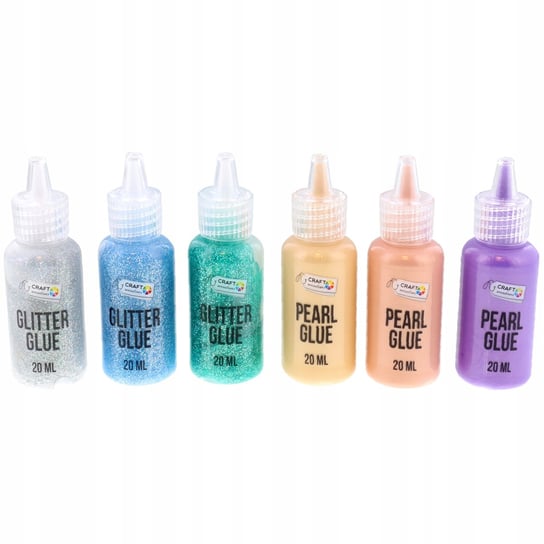 Klej perłowy z brokatem 6 szt. Craft with Fun - ZDTRADING | Sklep EMPIK.COM