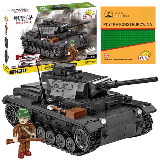 Klocki Cobi 2289 Czołg Panzer Iii Ausf.J Wojskowy 2W1 Figurka Wojsko ...