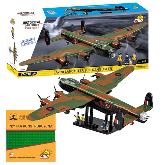 KLOCKI COBI 5758 Samolot AVRO LANCASTER BIII DAMBUSTER1747 HC WW2 1747 ...
