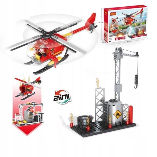Klocki Cogo Helikopter Strażacki 164 El 2w1 - Cogo | Sklep EMPIK.COM