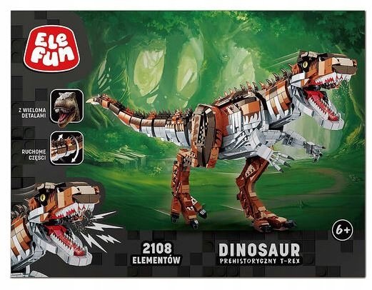 KLOCKI ELEFUN DINOZAUR T-REX zestaw 2108 ELEMENTÓW XXL prezent - Inna ...