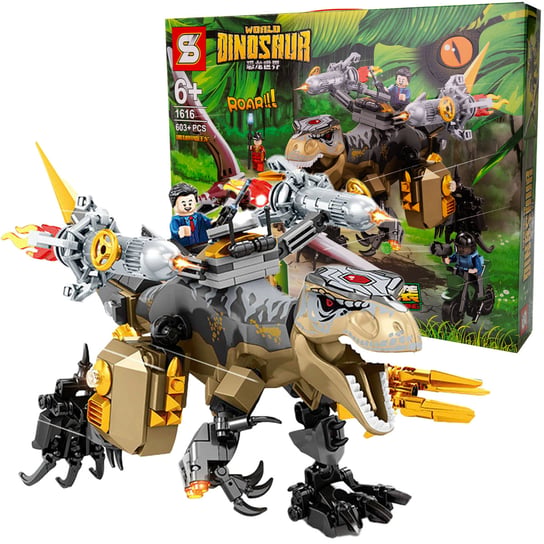 Klocki konstrukcyjne T-REX ZESTAW 2W1 Dinosaur World Jurassic 603EL ...