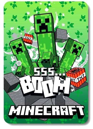 Koc dziecięcy kocyk polarowy Minecraft 100x140cm - Mojang | Sklep EMPIK.COM