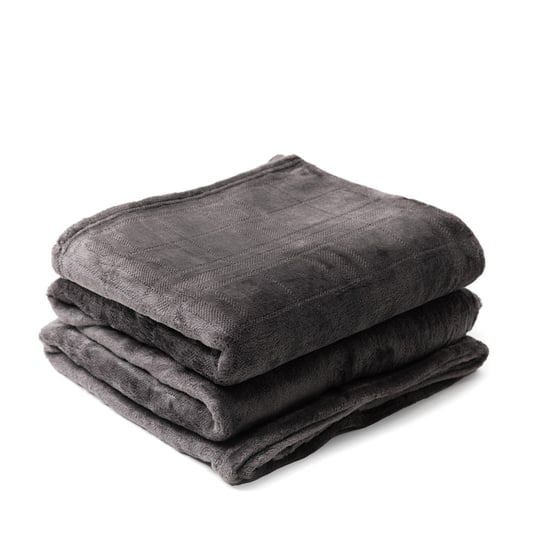 Koc Peble Z Wytłoczeniami Szary 150X200 Homla - Homla | Sklep EMPIK.COM