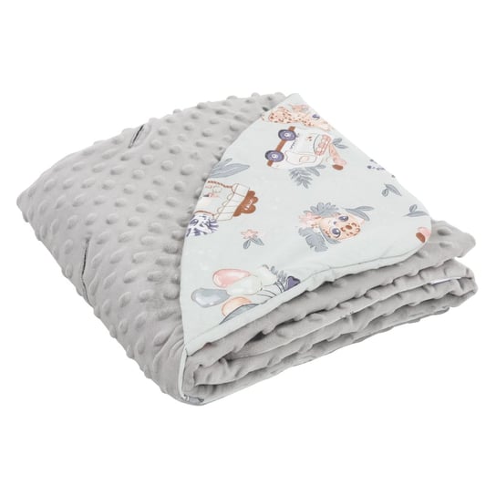 Koc z kapturem 84x84 cm wzór zebry, wykonany z bawełny Joyz - Joyz | Sklep EMPIK.COM