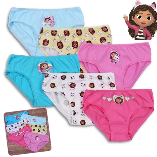 Koci Domek Gabi Komplet bawełnianych majtek/figi dla dziewczynki, kolorowe majtki dziewczęce ...