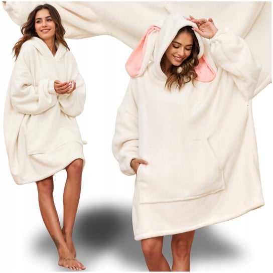 Koco Bluza Oversize Długa Ciepła Koc Bluza Damska Z Kapturem Dzień Kobiet - Avante | Sklep EMPIK.COM