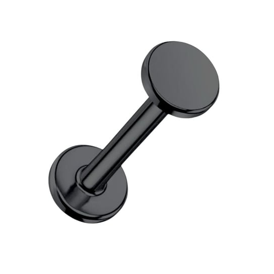 Kolczyk Czarny Labret Z Płaskim Dyskiem Dysk Lobe Tragus Tytan 1.2/10/4 ...