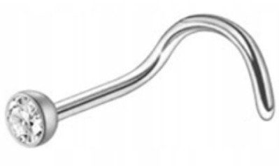 Kolczyk do nosa z białą cyrkonią NOSTRIL - Inna marka | Moda Sklep ...
