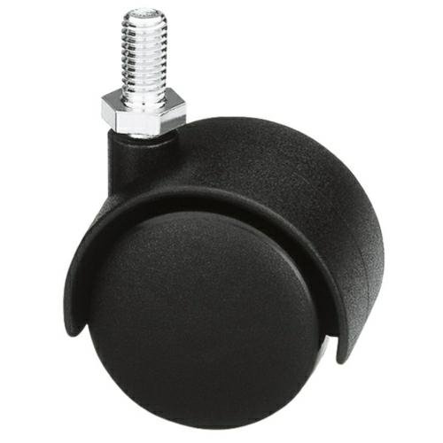 Kółko meblowe skrętne Czarne 40mm sworzeń gwint M6x15mm - AMIG | Sklep EMPIK.COM