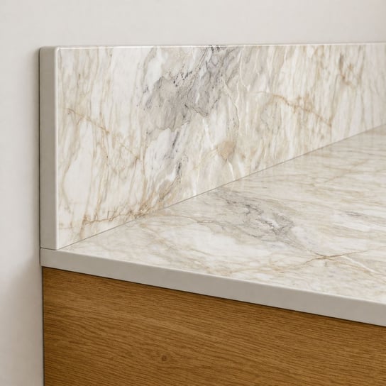 KOLM Blat łazienkowy HPL do szafki 40 cm 40,5×46 cm Breccia Vivaldo ...